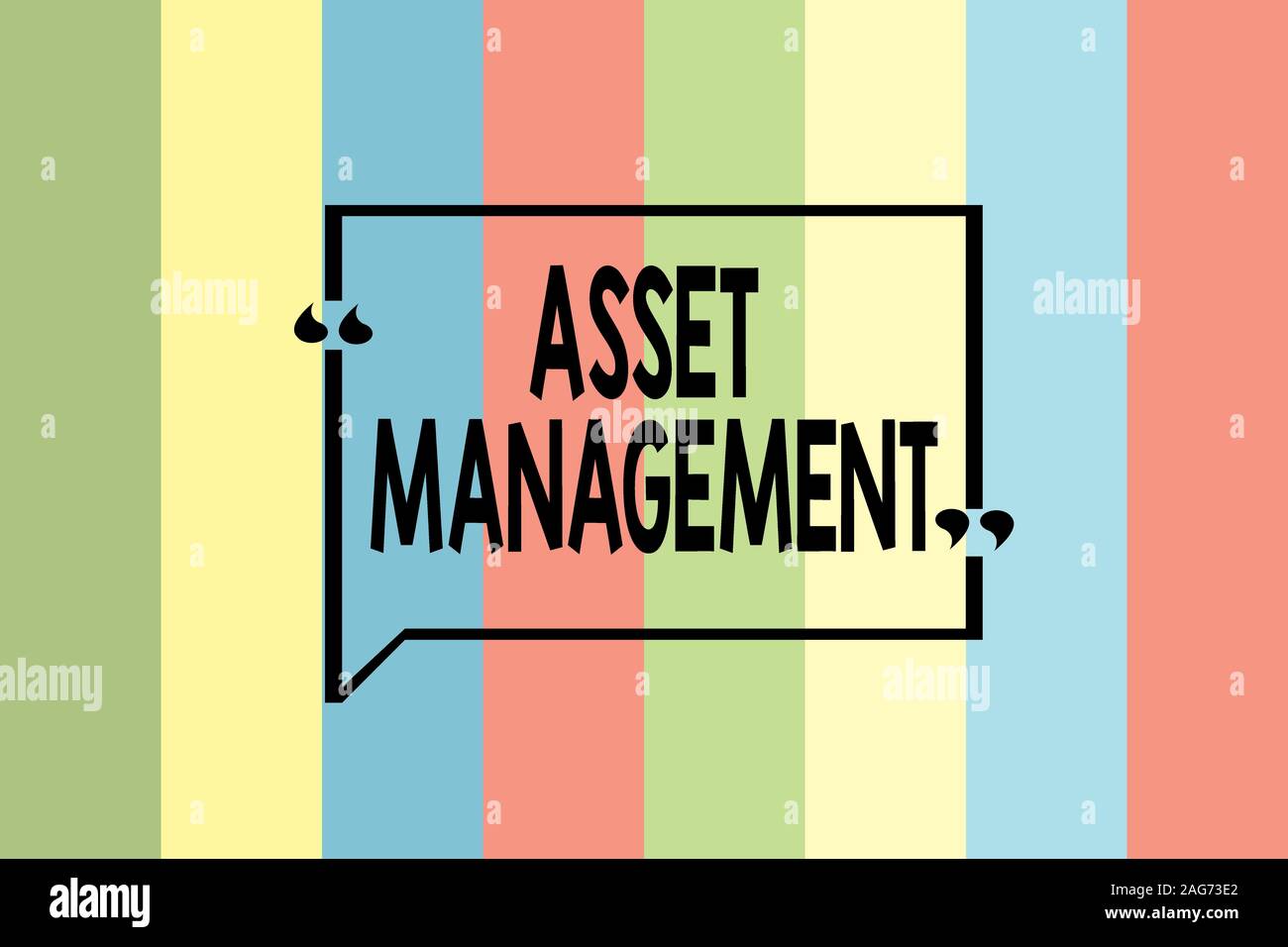 Writing note showing Asset Management. Business concept for ...