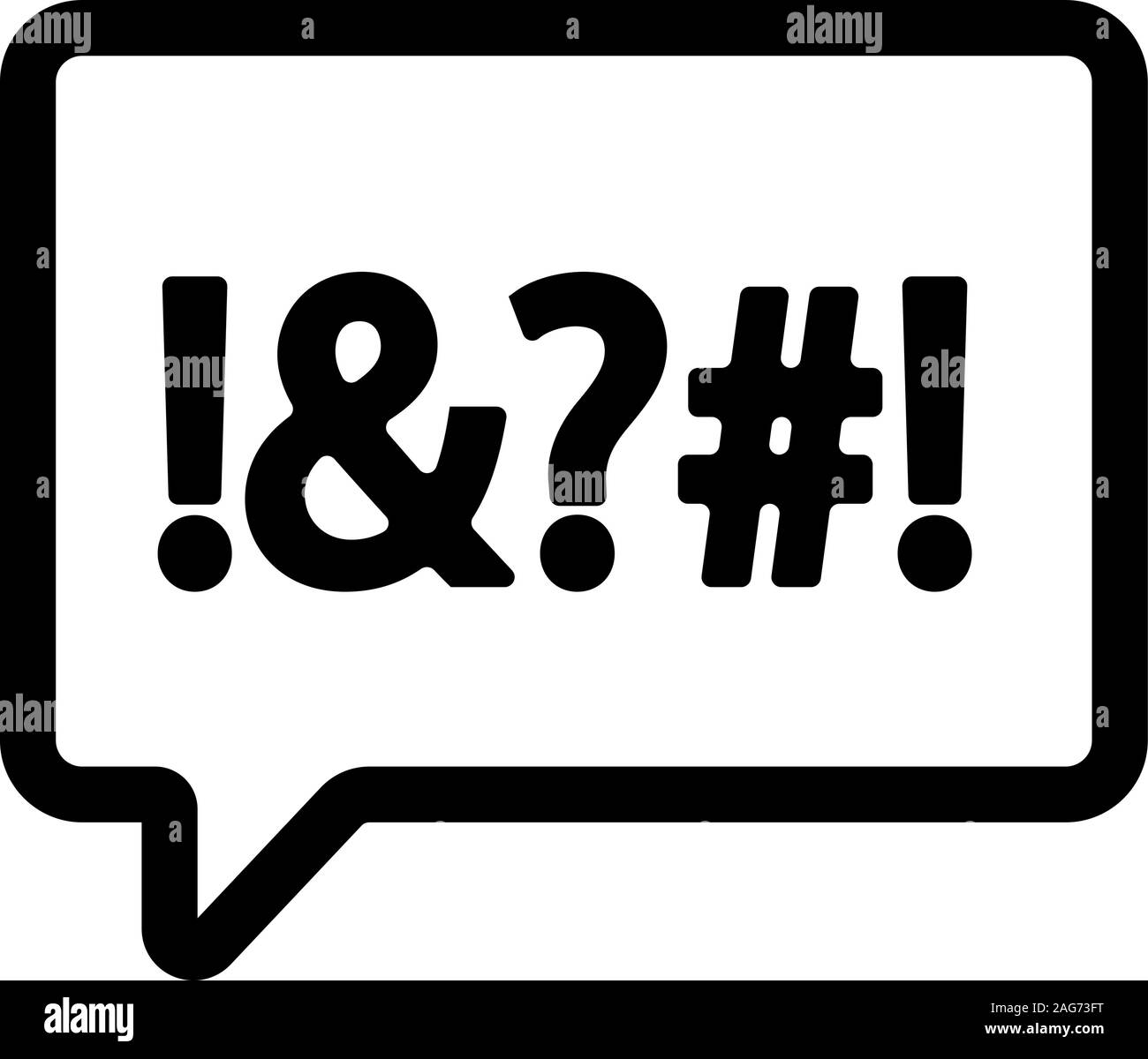 bad words icon vector. Isolated contour symbol illustration Stock ...