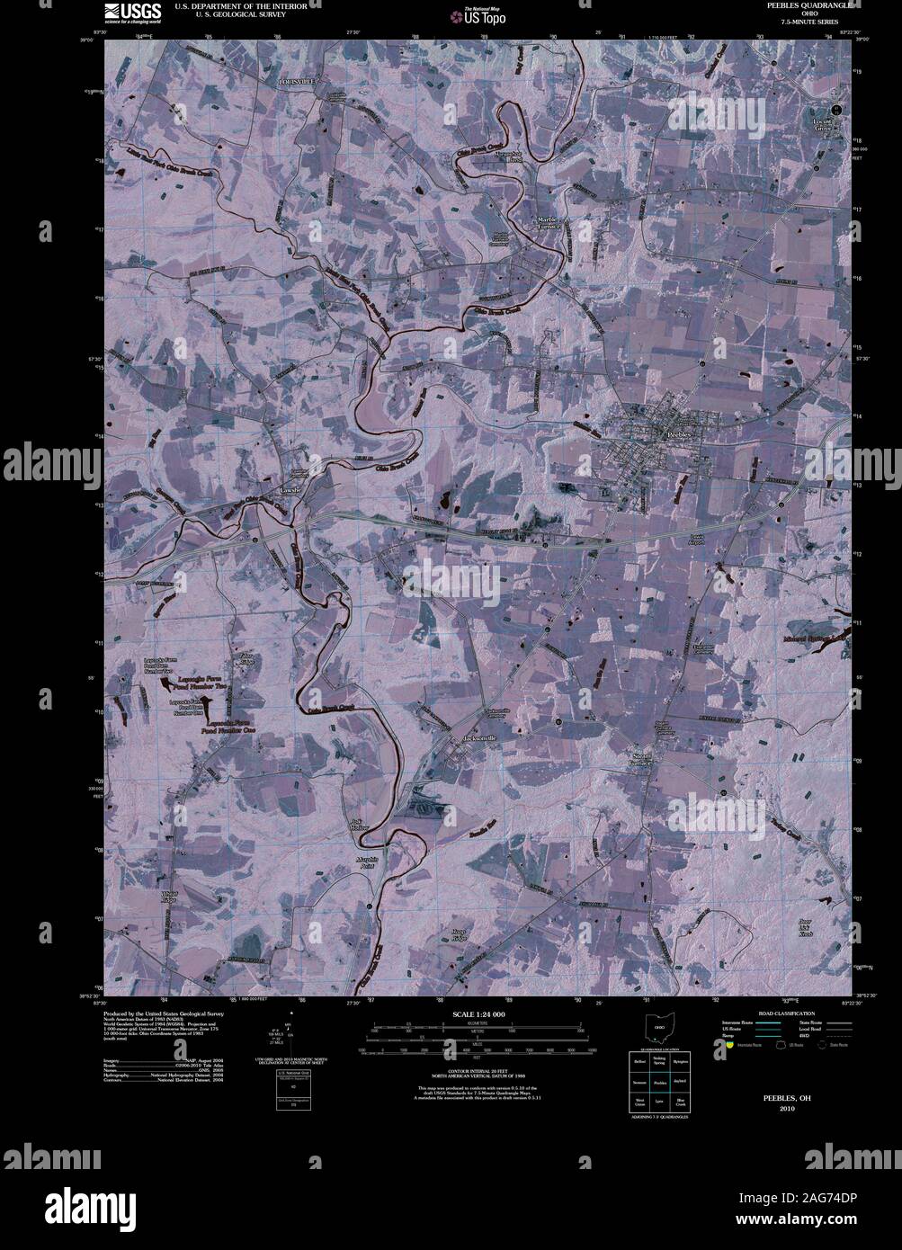 Map of peebles hi-res stock photography and images - Alamy