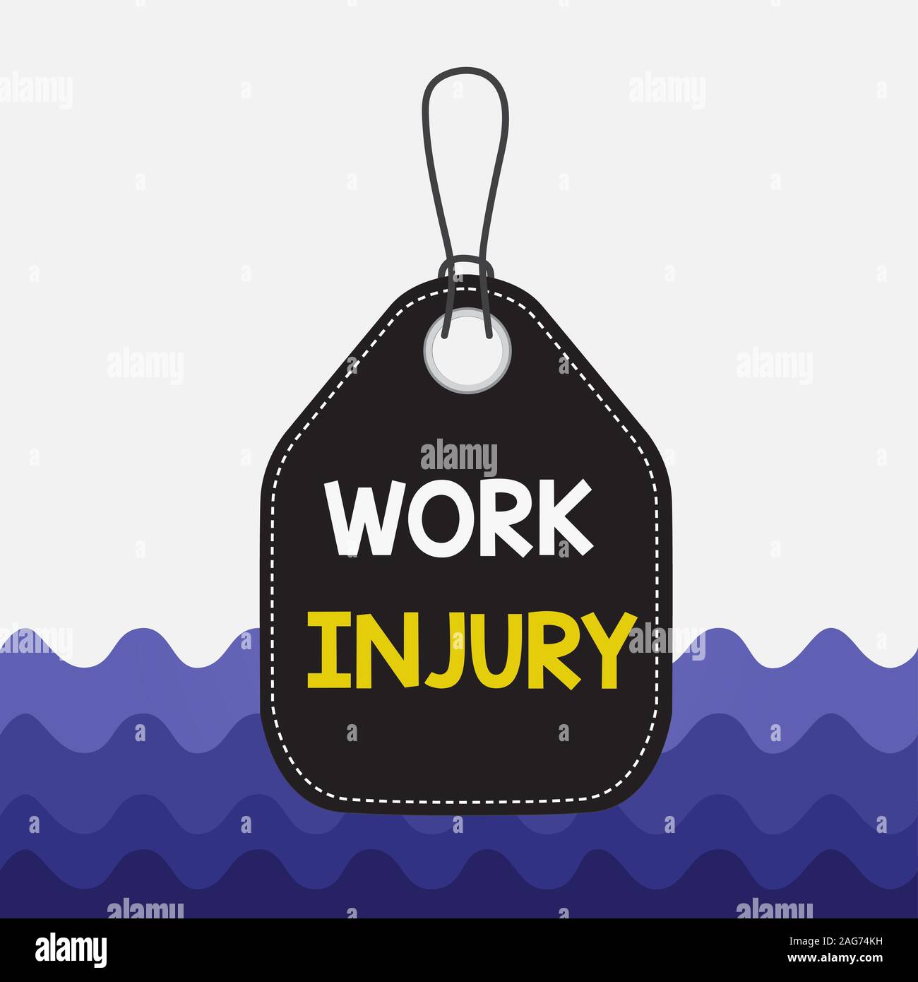 Text sign showing Work Injury. Business photo showcasing illness caused ...