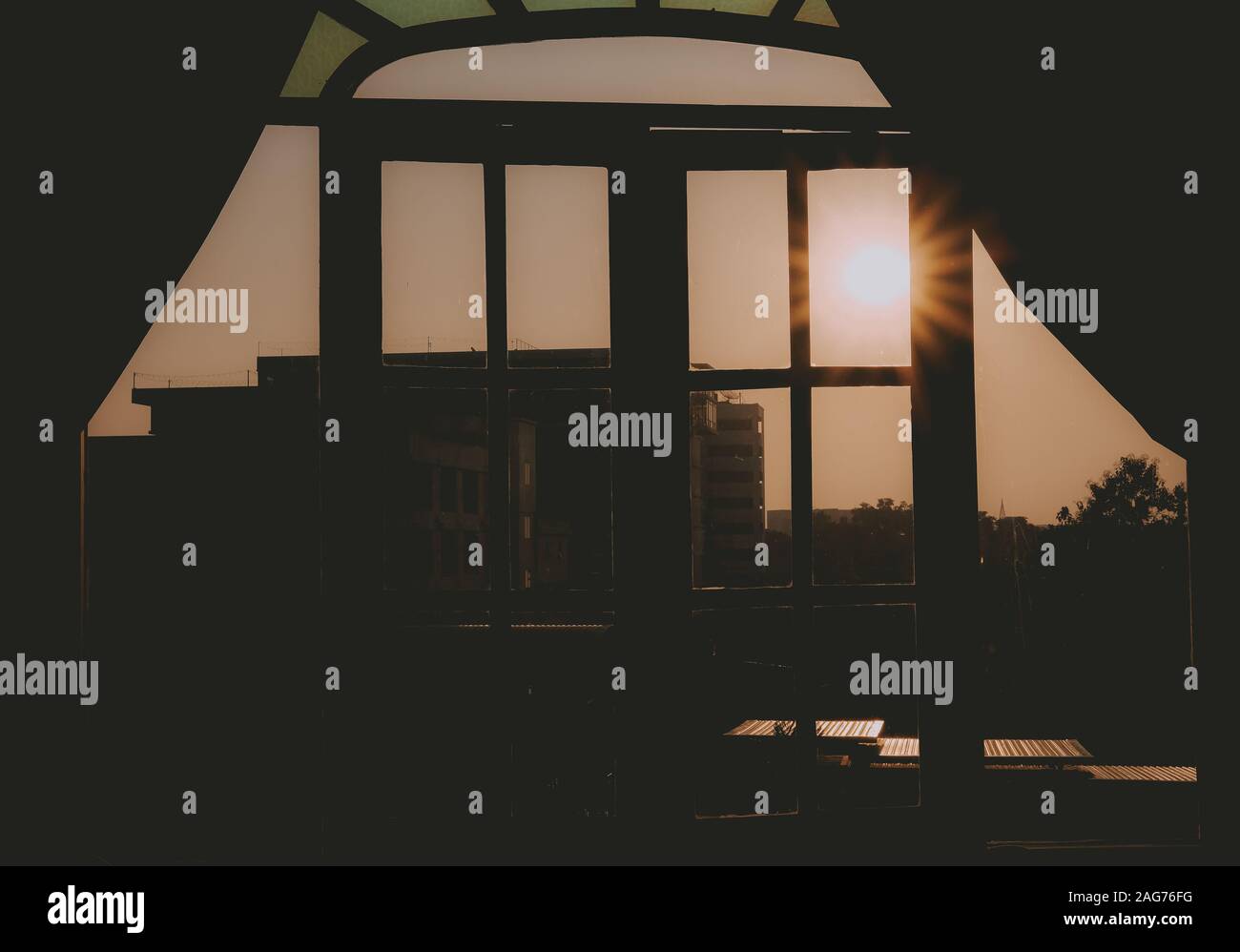 morning sun sunlight light ray through window Stock Photo - Alamy