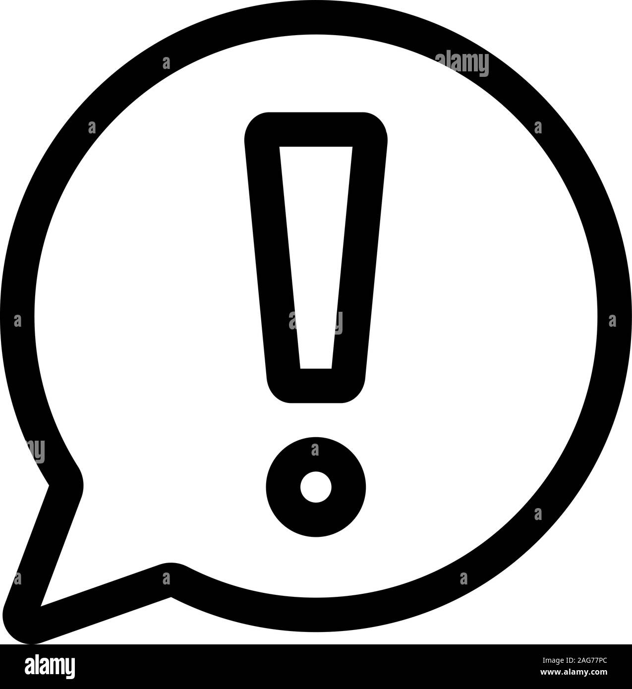 Information message icon vector. Isolated contour symbol illustration ...