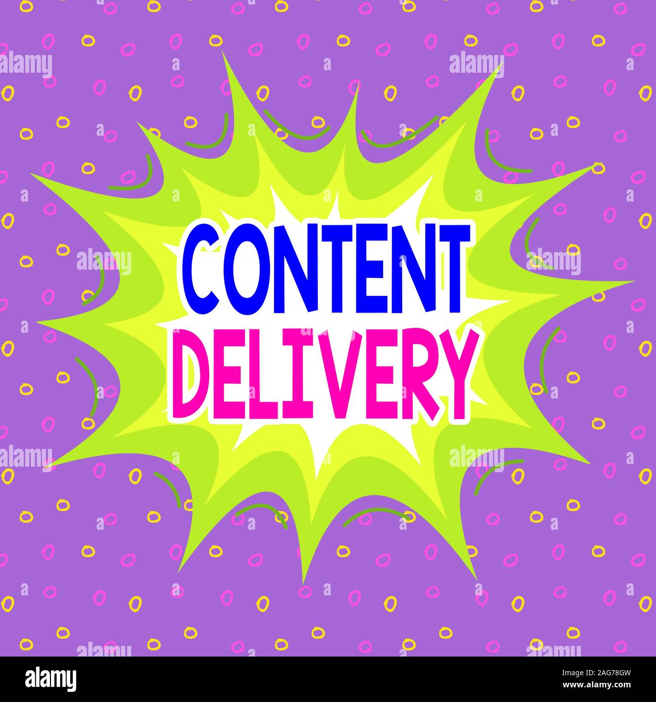 Handwriting text writing Content Delivery. Conceptual photo geographically distributed network ...