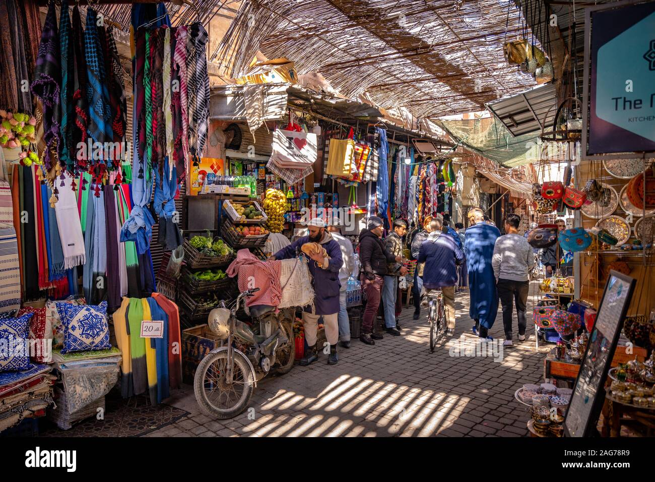 Marrakesh, Morocco - Walking through the market Stock Photo - Alamy