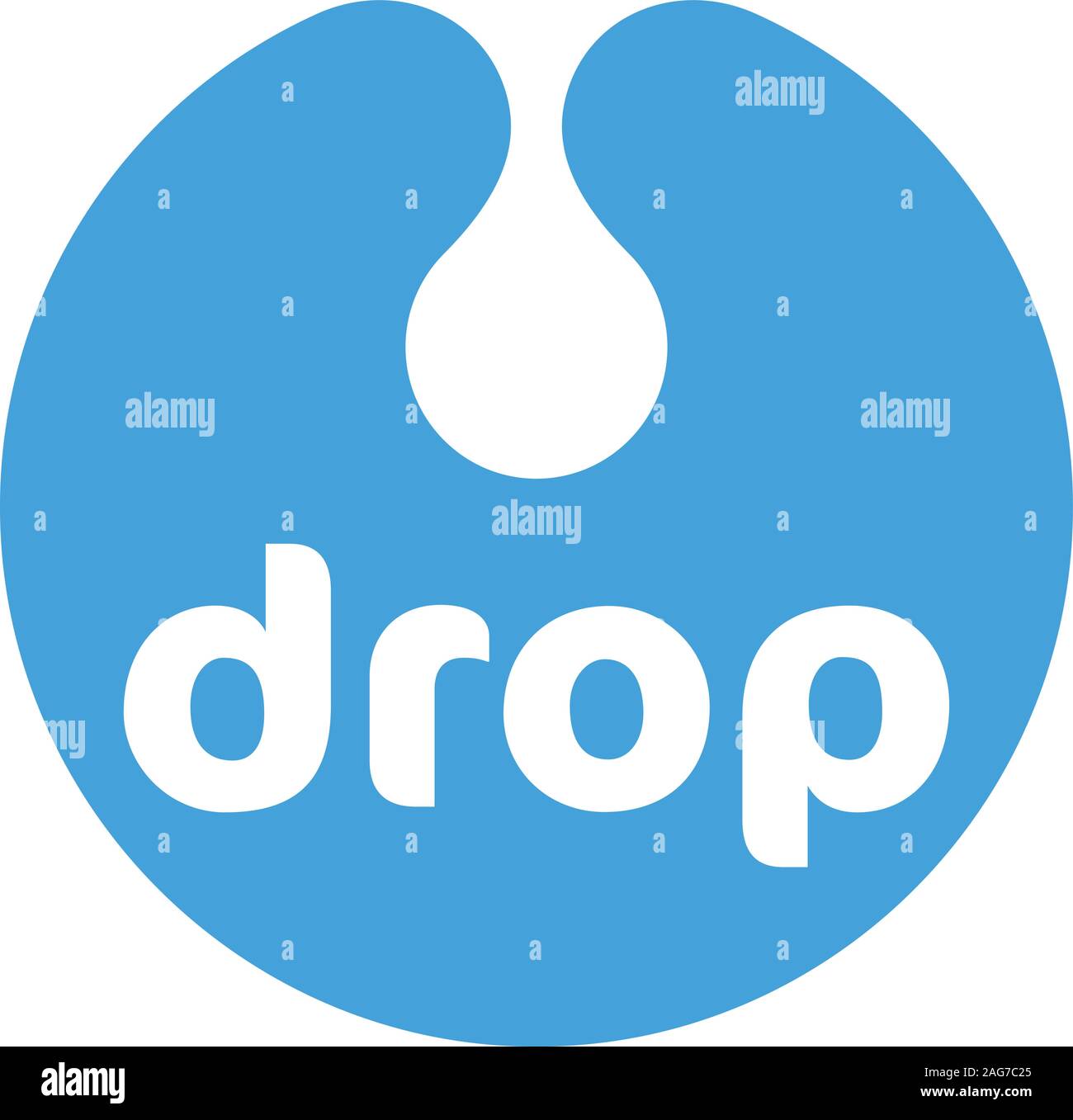 Isolated blue abstract vector logo. Blue vector drop. Drop milk. Drop ...