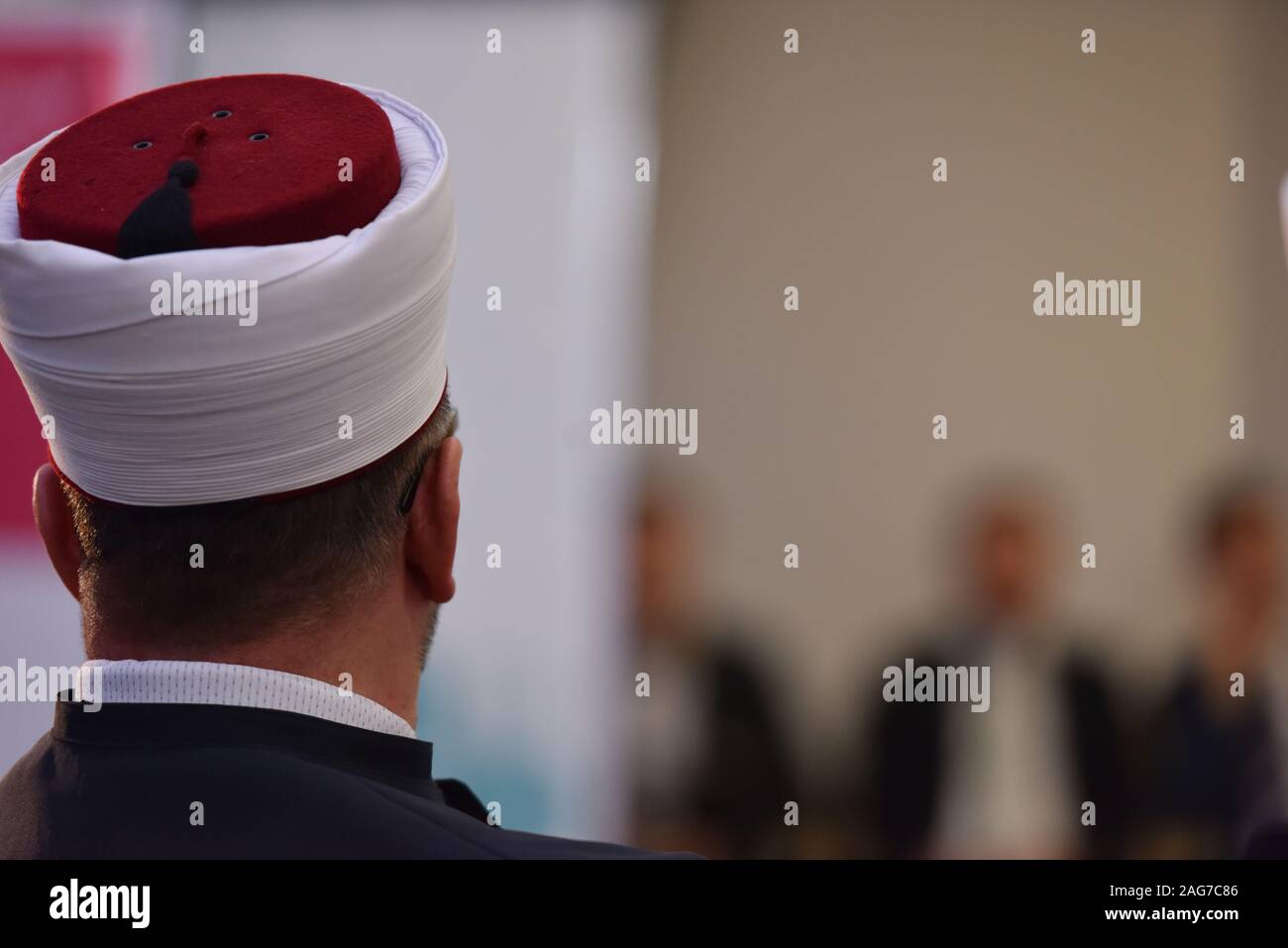 Islamic conference, imam, muslim's leaders at the islamic and arabic ...