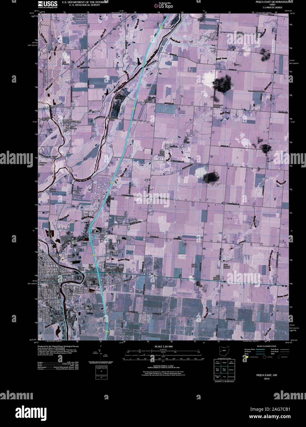 Piqua map hi-res stock photography and images - Alamy