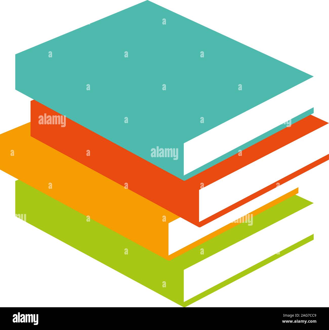 Books vector illustrator. Stack of colored books. Learning logo ...