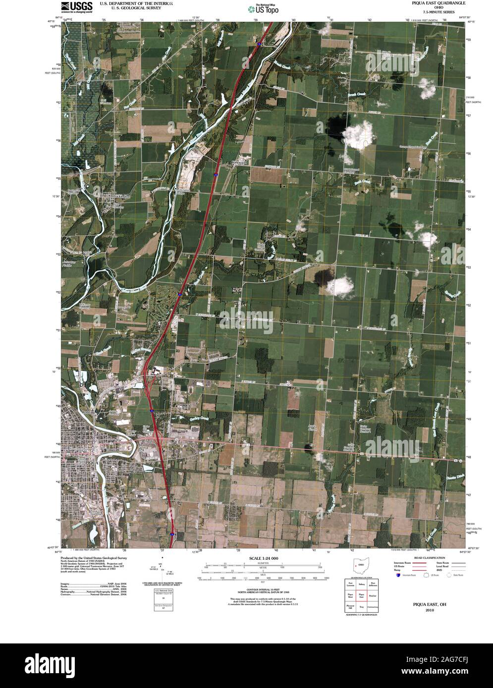 Piqua map hi-res stock photography and images - Alamy