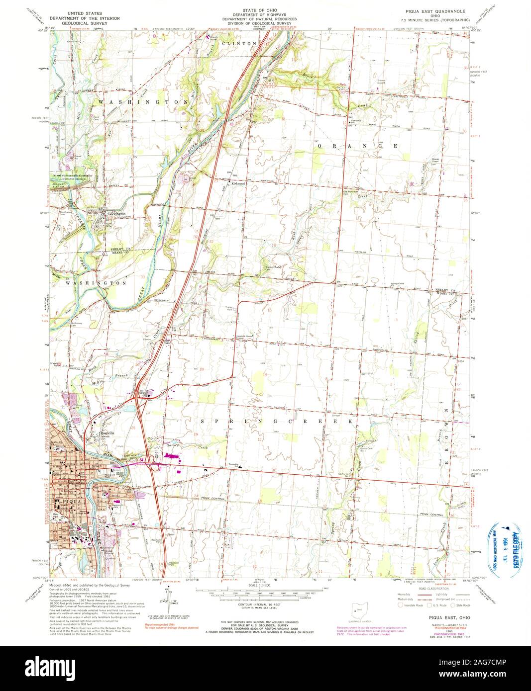 Piqua ohio map hi-res stock photography and images - Alamy