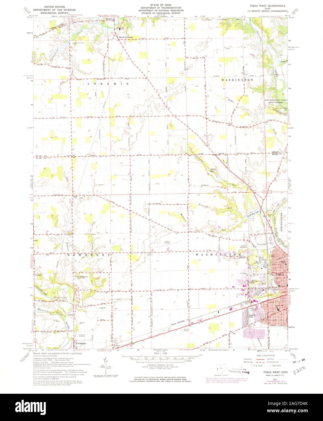 Piqua map hi-res stock photography and images - Alamy