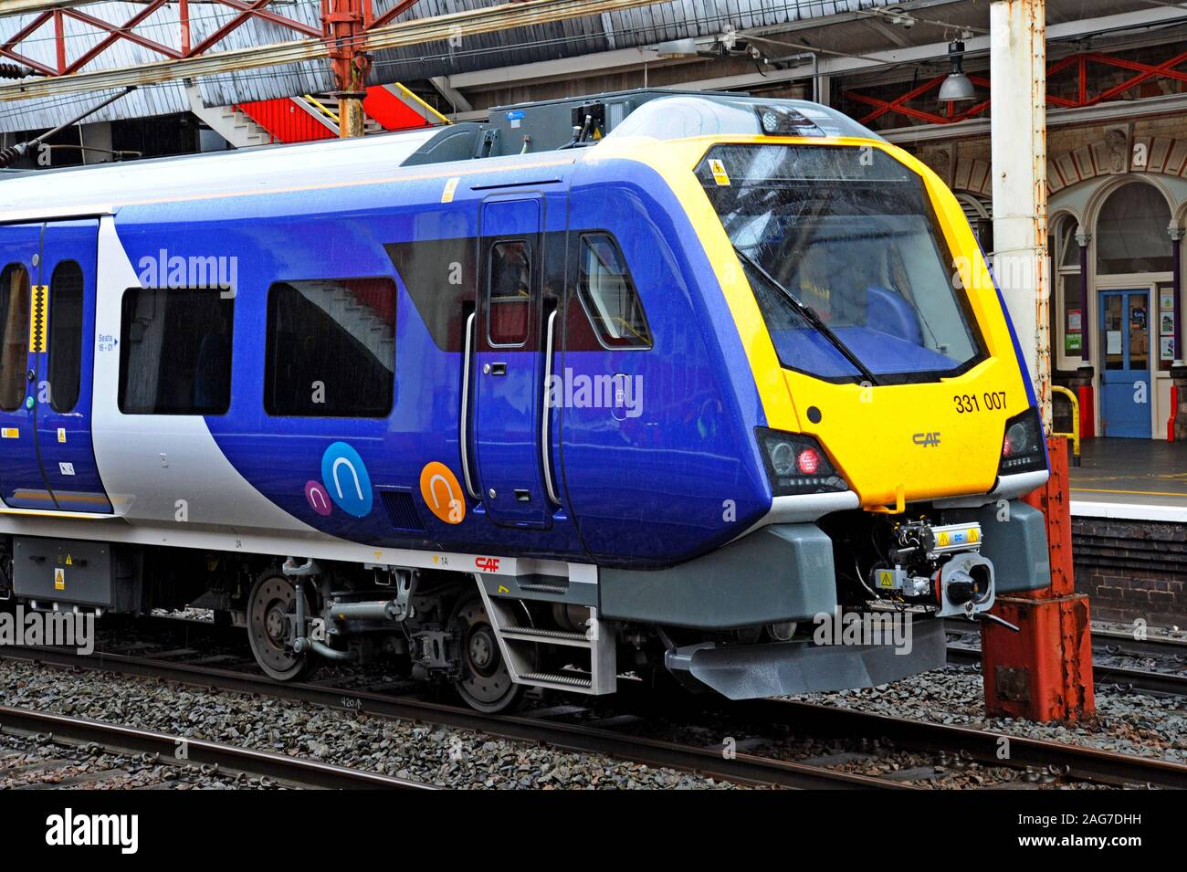 A new CAF Civity 331 Class electric multiple unit seen at Crewe being ...
