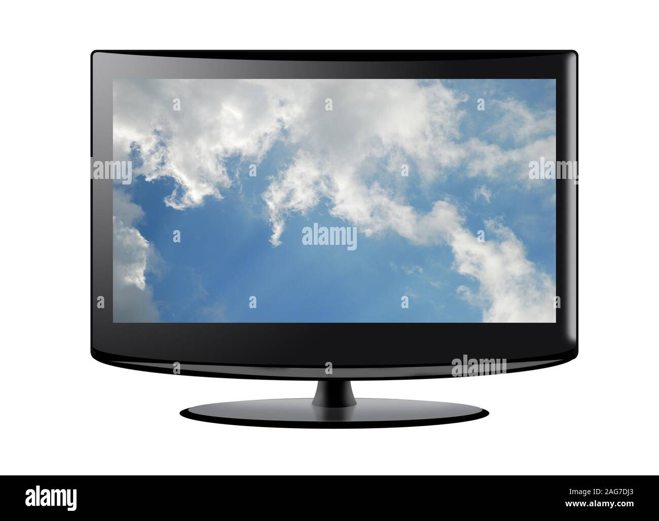 LCD display showing cloudy sky Stock Photo - Alamy