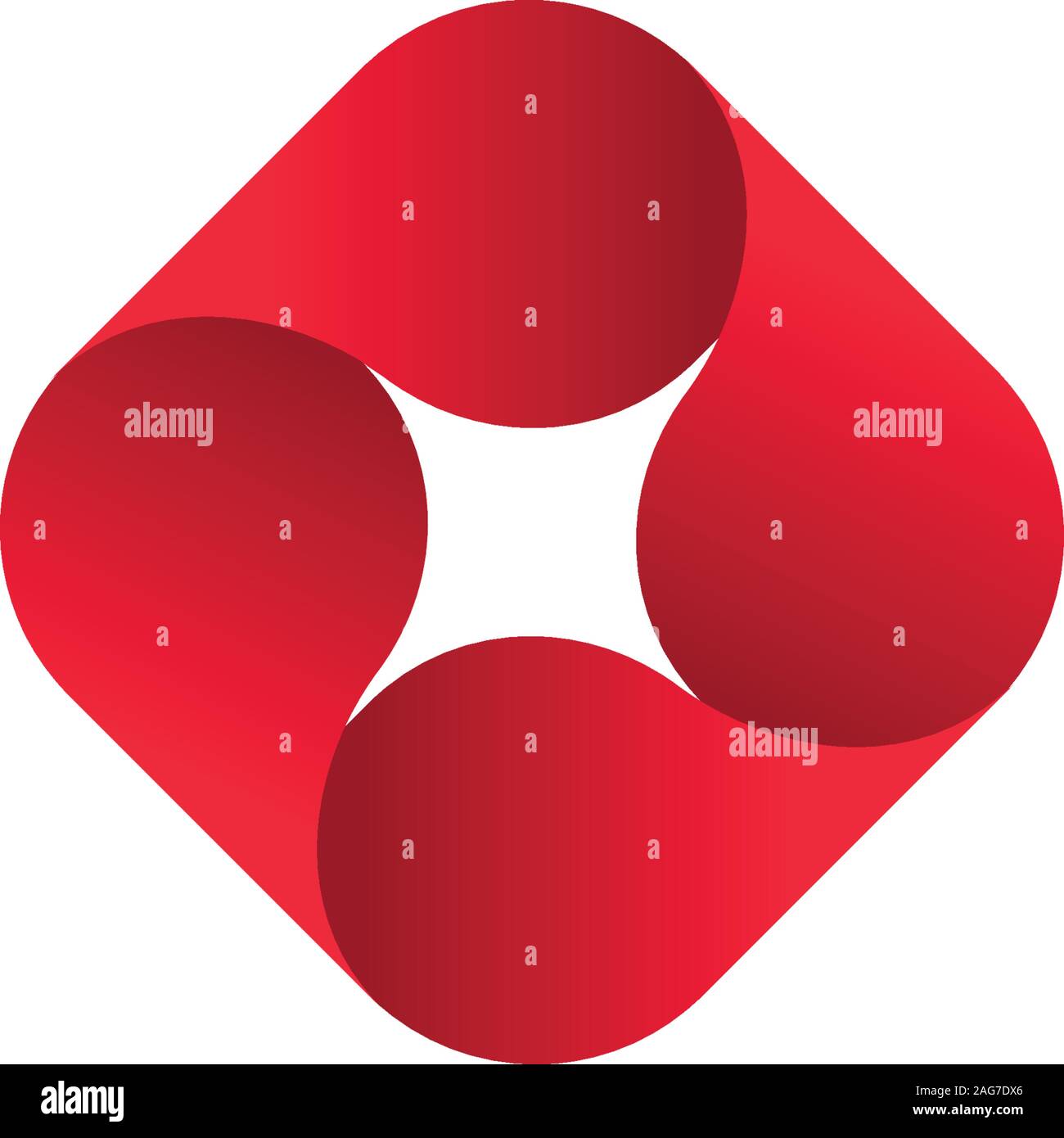 Abstract vector red isolated logo. Icon design shape spiral sign. Red ...