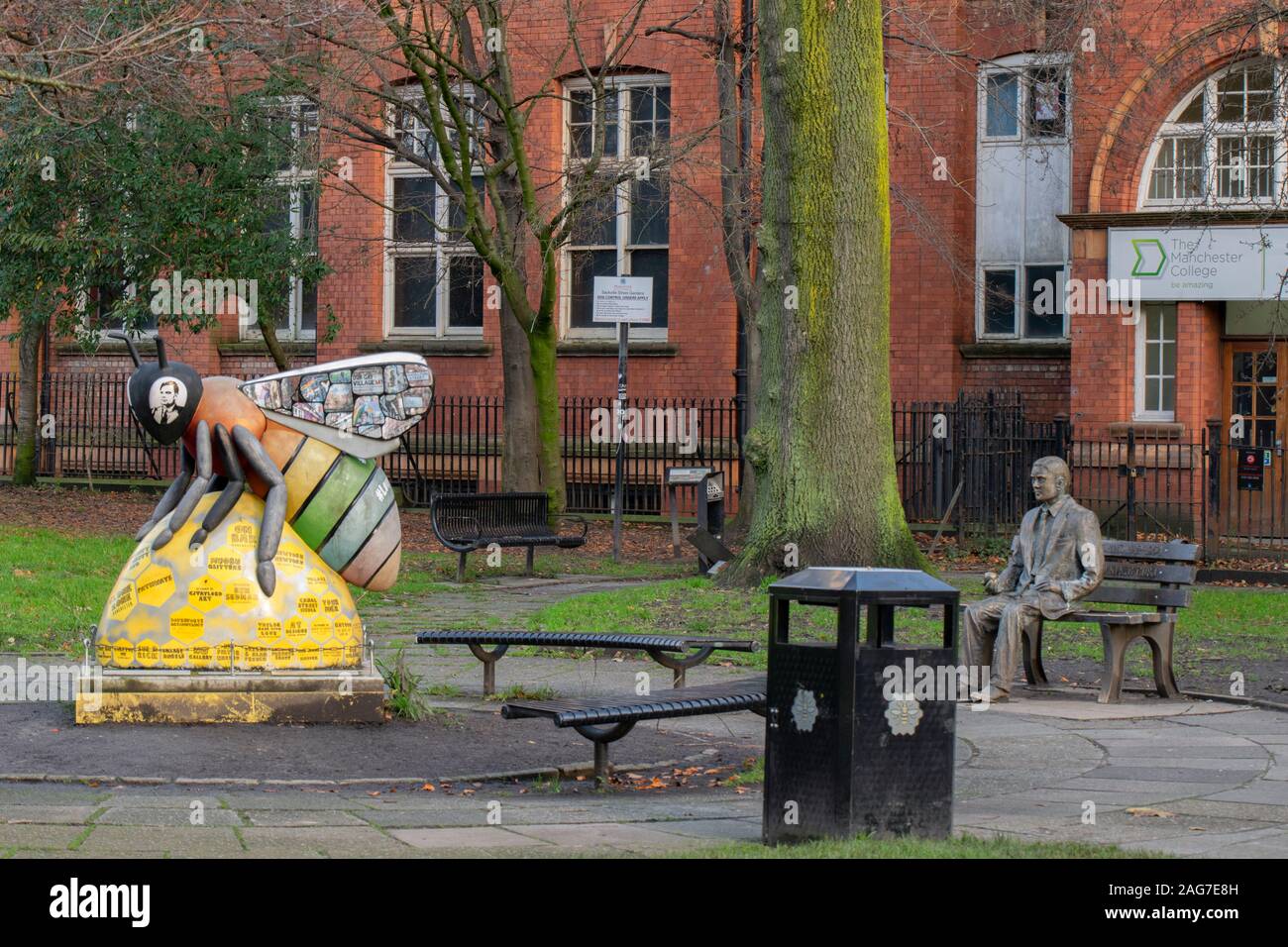 Alan Turing Memorial Monument At Manchester England 2019 Stock Photo ...