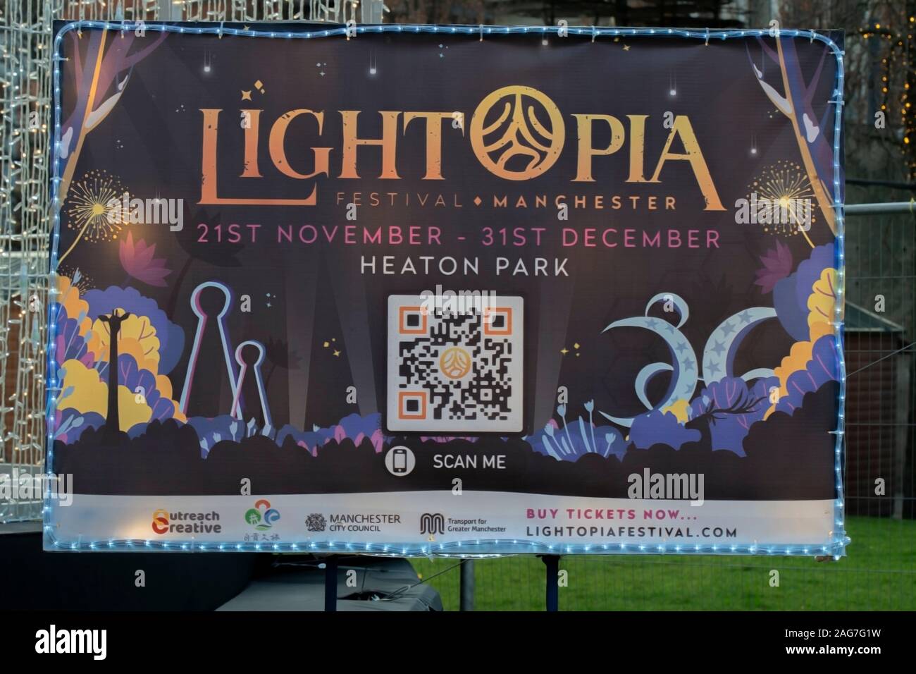 Billboard Advertisement Lightopia Manchester At Manchester England 2019 ...