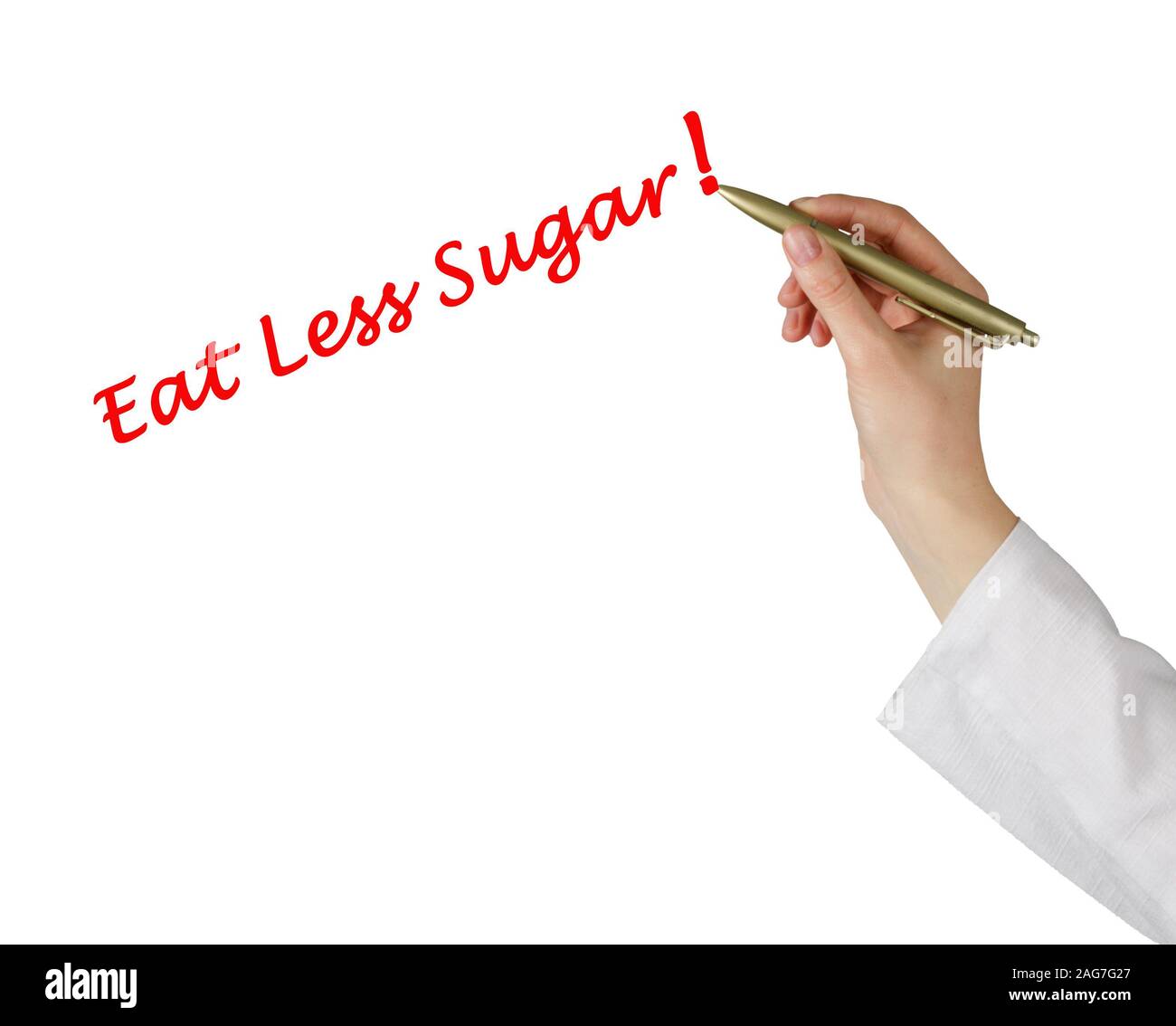 Eat less sugar Stock Photo - Alamy