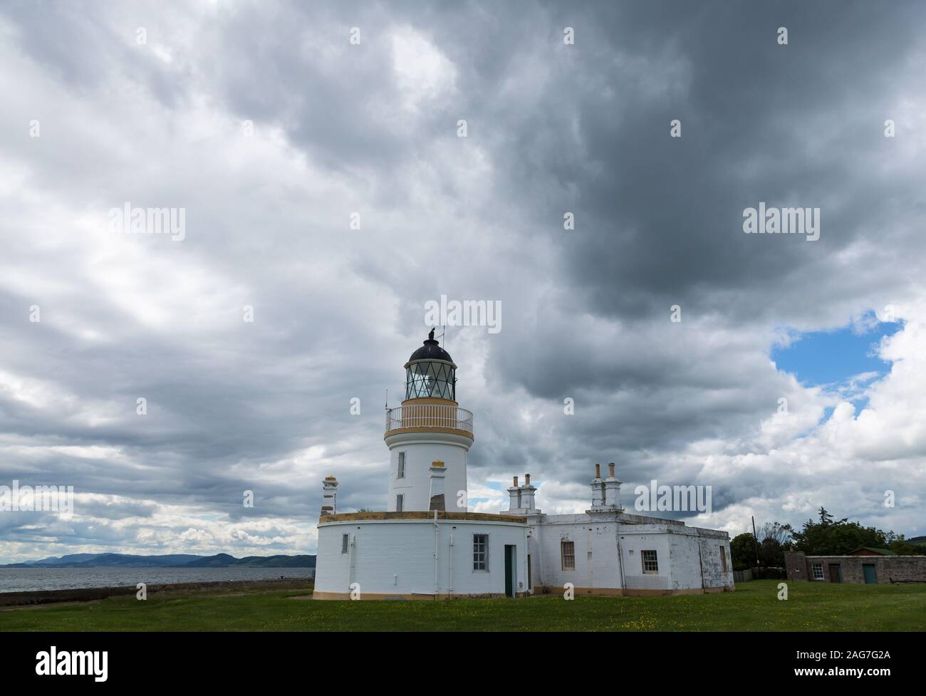 Lighthouse at Chanonry Point, Fortrose, Inverness, Scotland Stock Photo ...