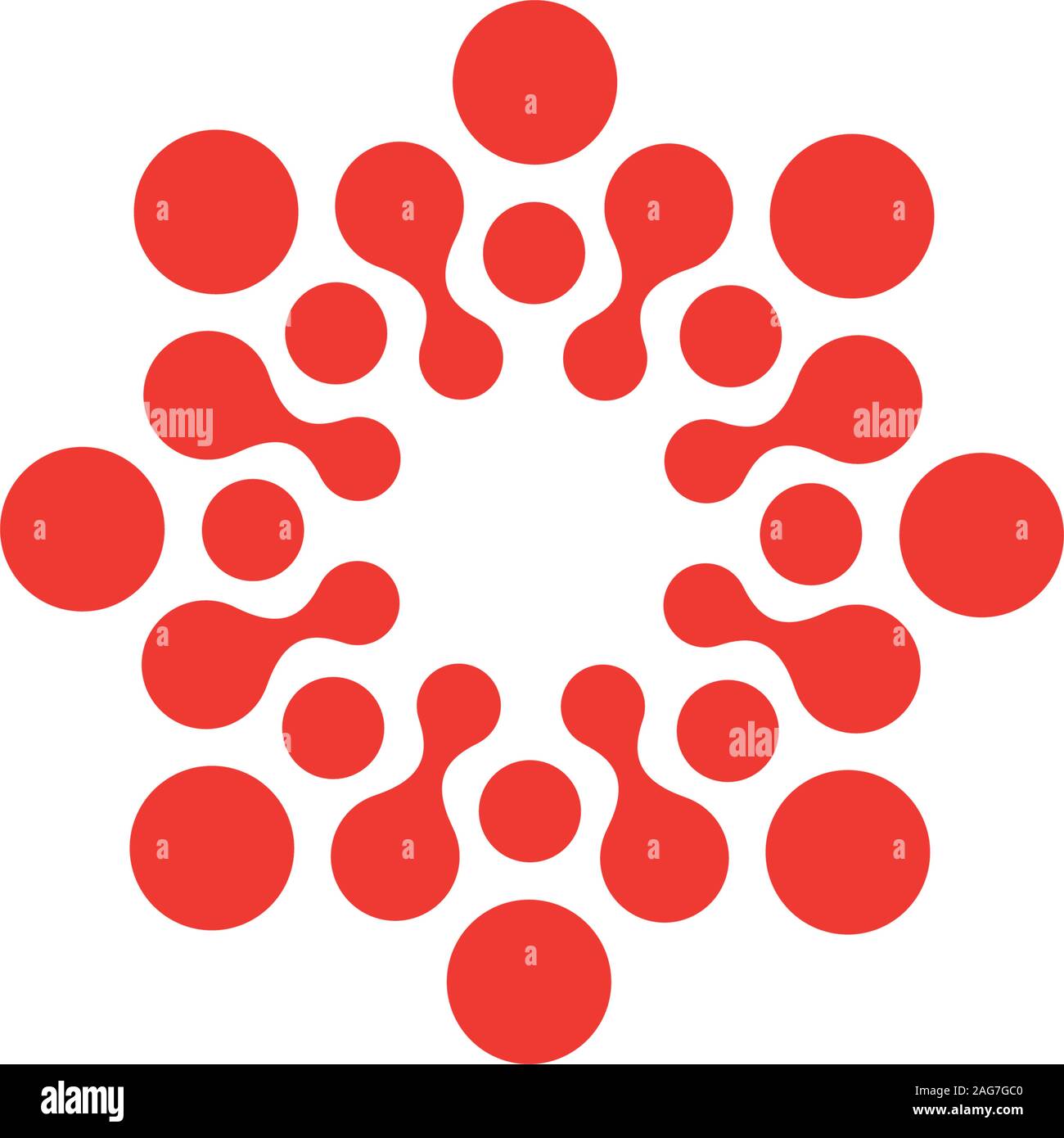 Modern vector logo of the circles. Round logo. Isolated minimalistic ...