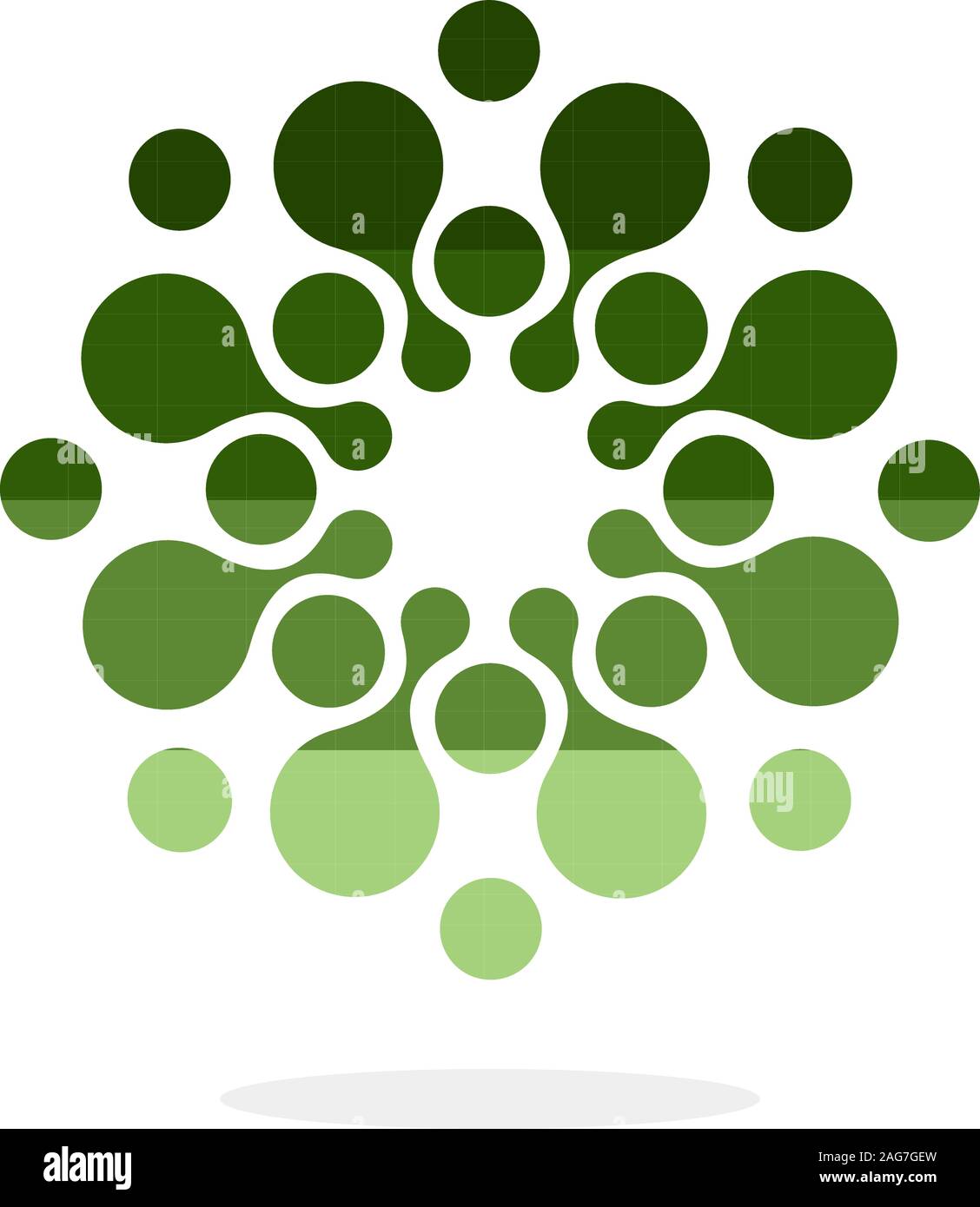 Modern vector logo of the circles. Round logo. Isolated minimalistic ...