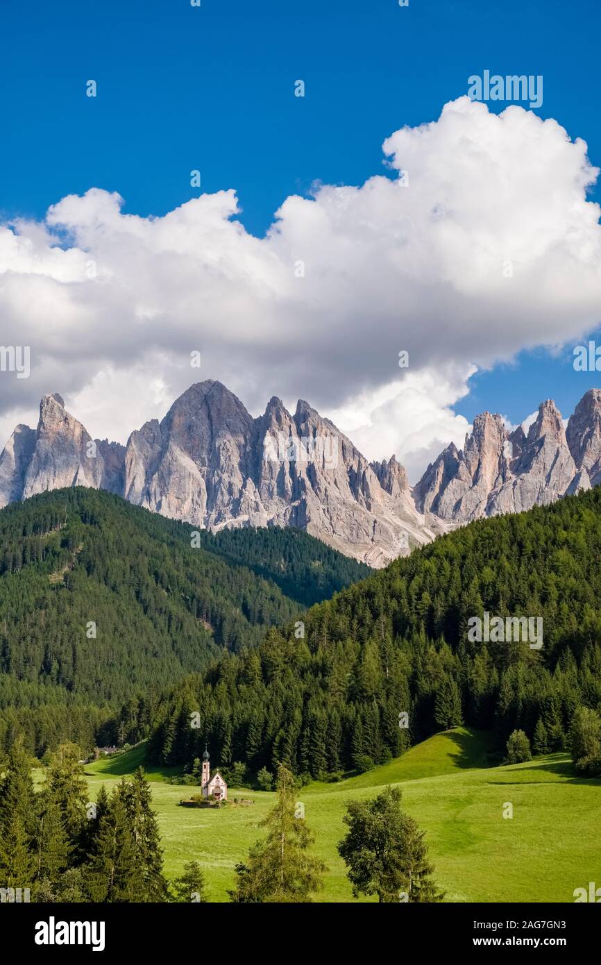 The old parish church St. Johann in Ranui of the village St. Magdalena ...