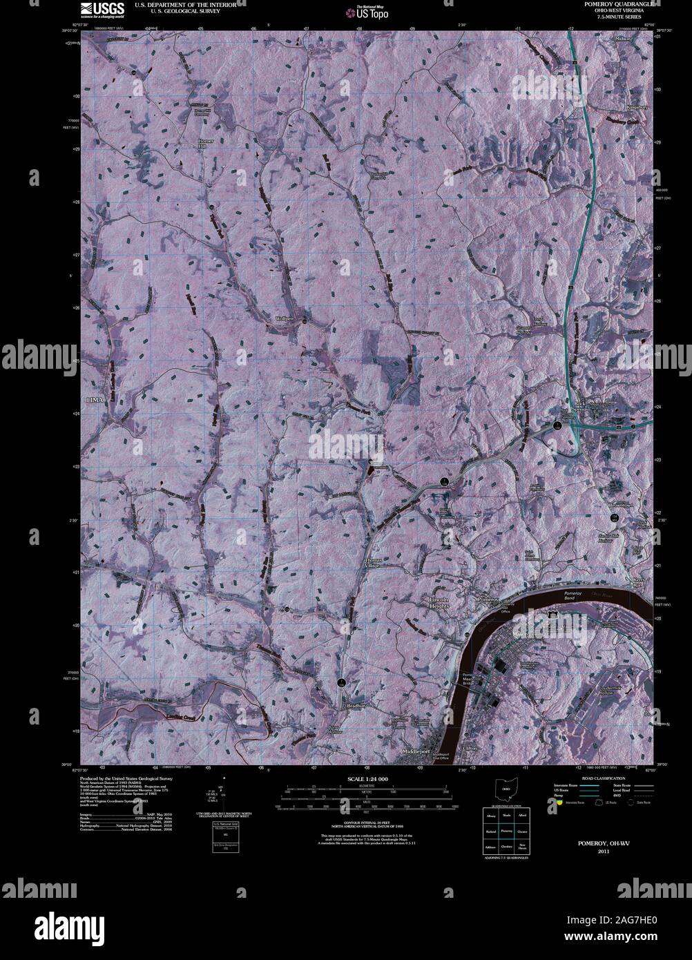 Map of pomeroy ohio hi-res stock photography and images - Alamy