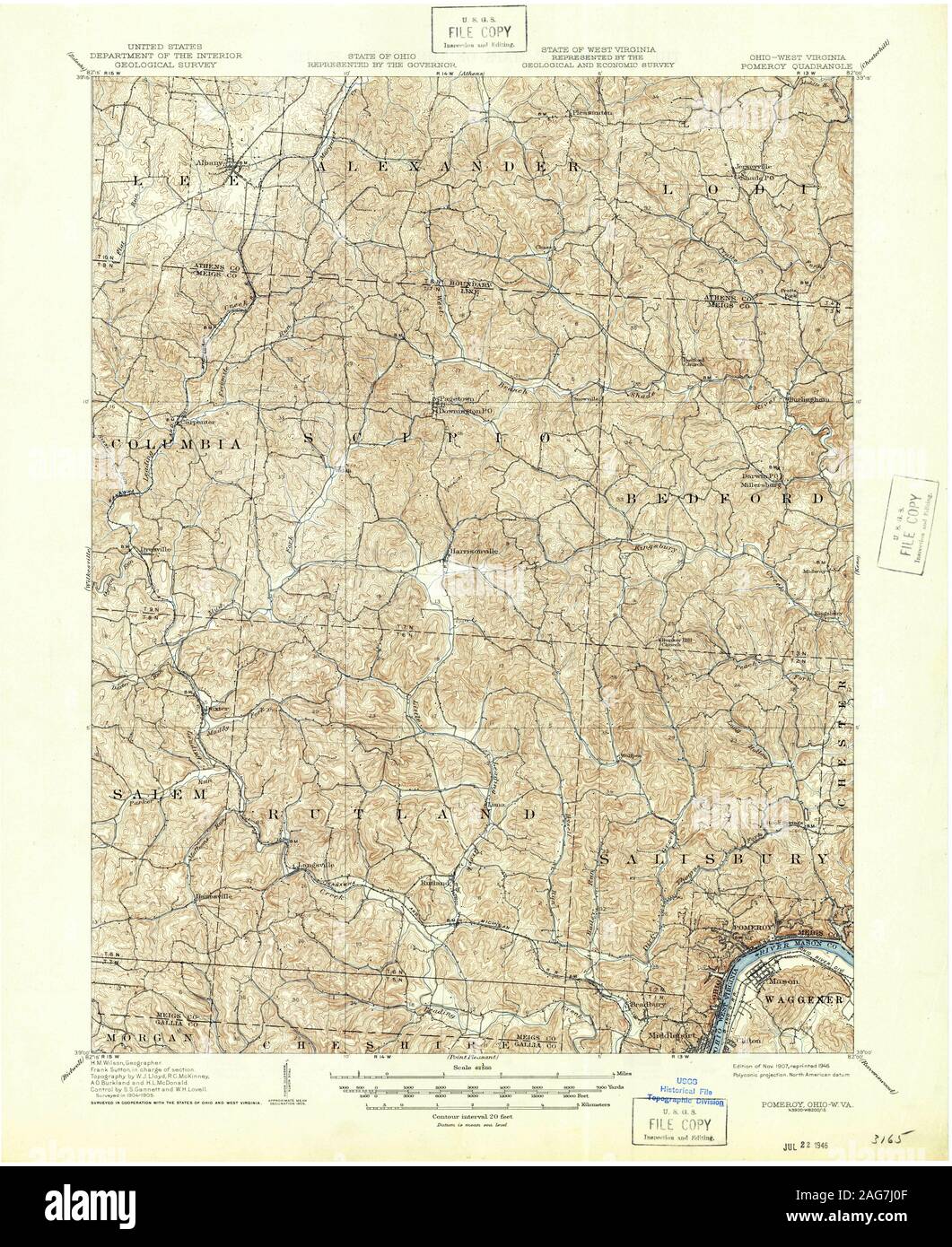 Map of pomeroy ohio hi-res stock photography and images - Alamy