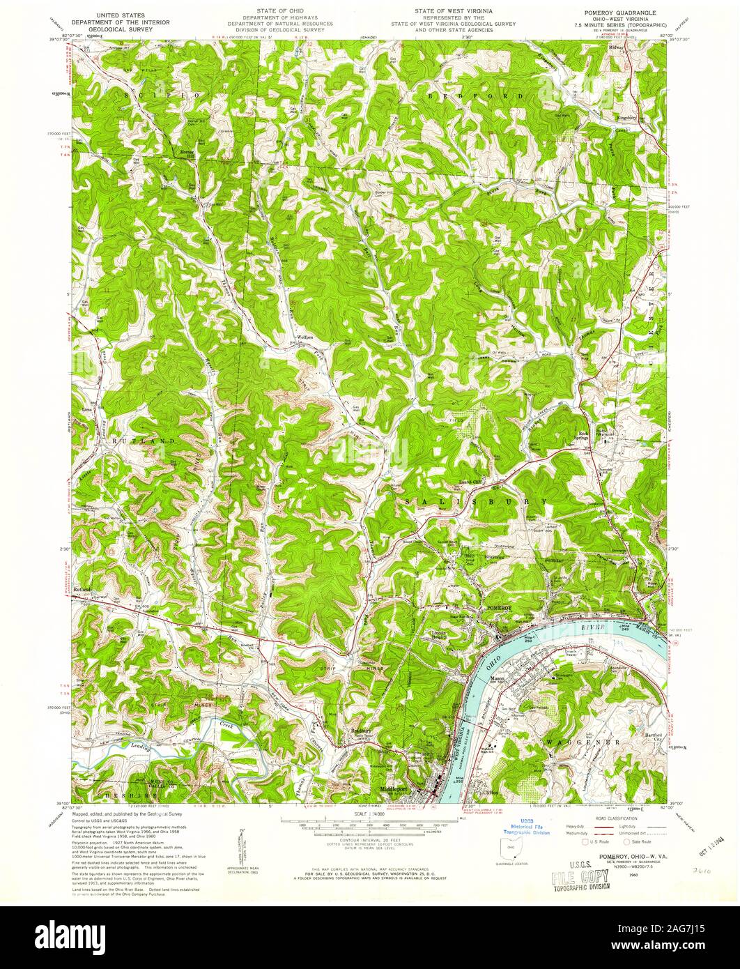 Map of pomeroy ohio hi-res stock photography and images - Alamy
