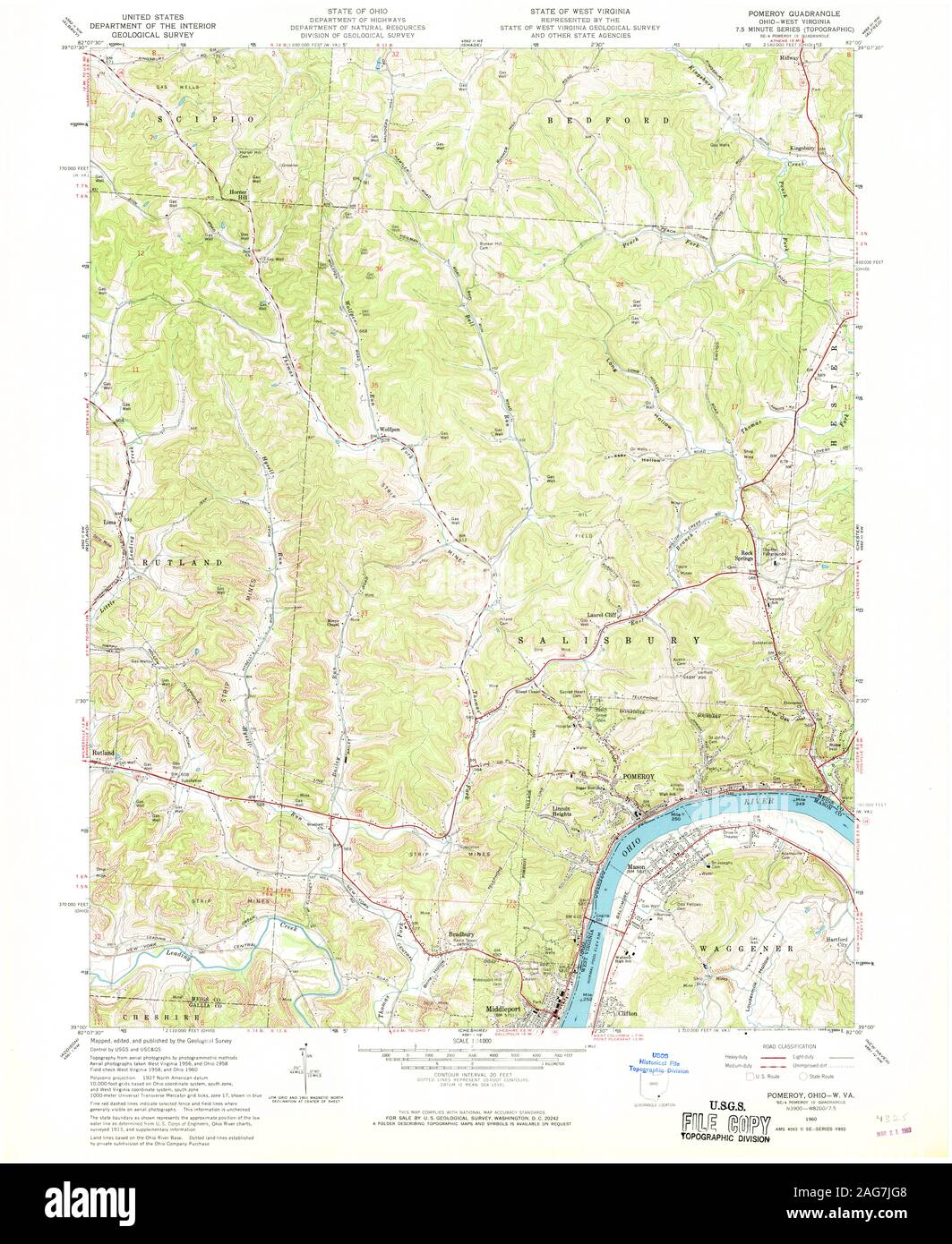 Map of pomeroy ohio hi-res stock photography and images - Alamy