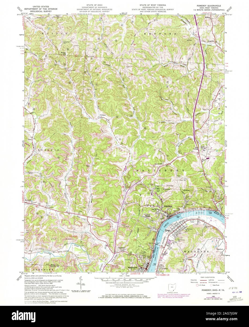 Map of pomeroy ohio hi-res stock photography and images - Alamy