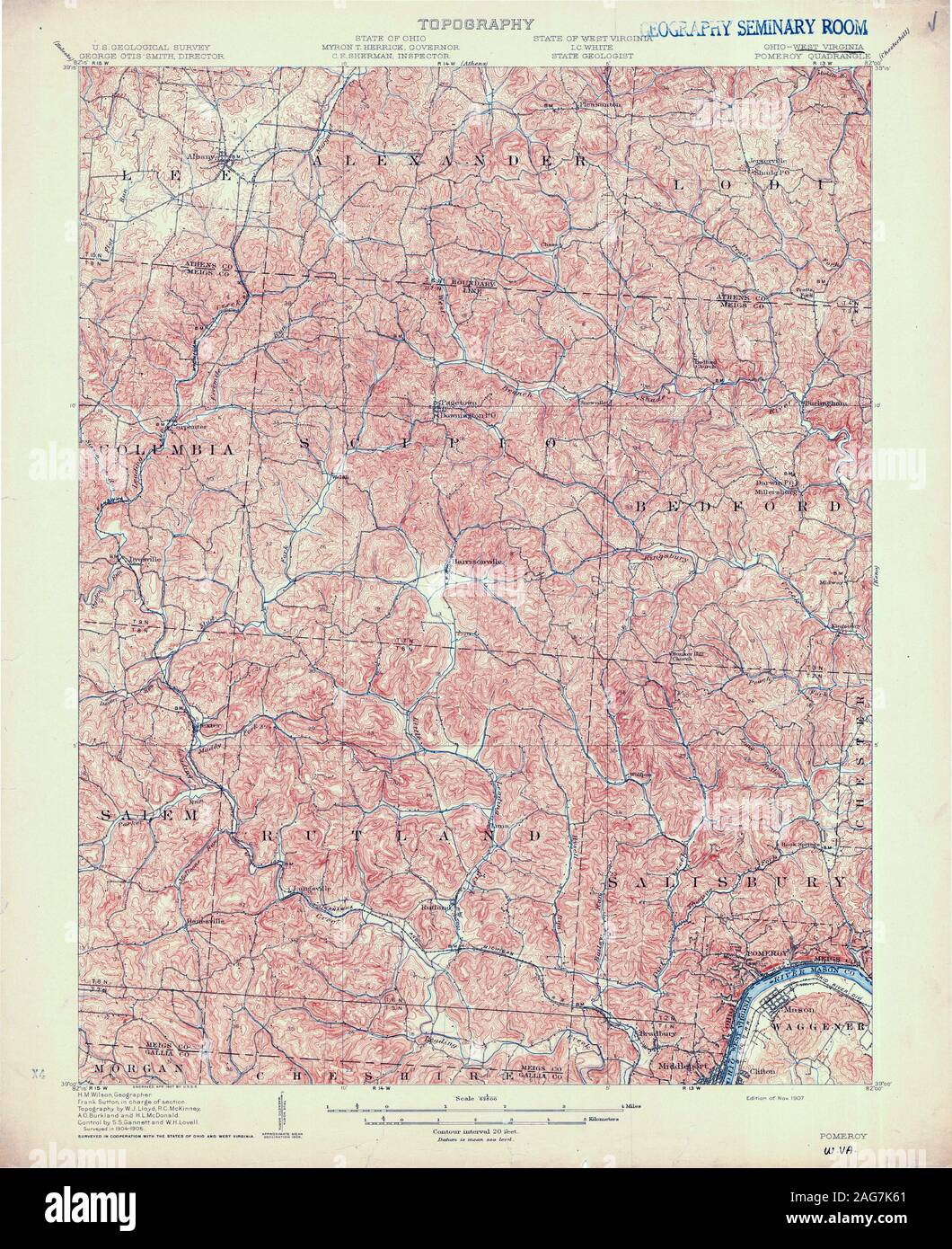 Map of pomeroy ohio hi-res stock photography and images - Alamy