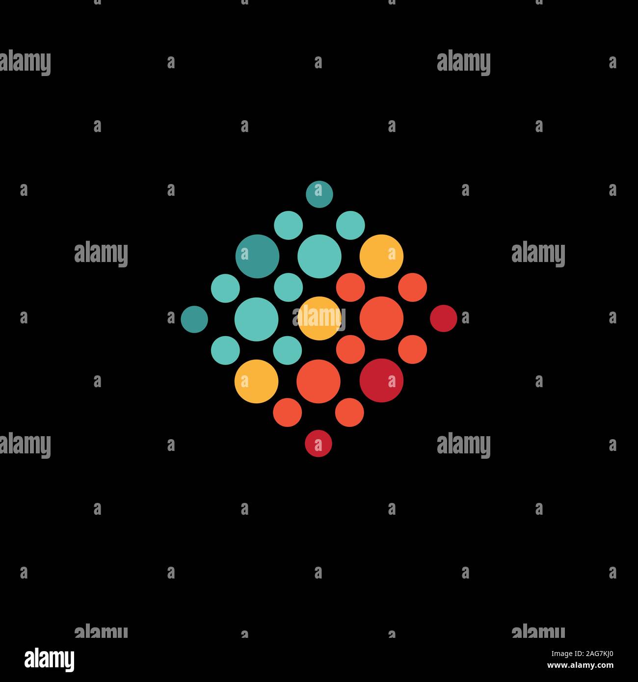 Abstract isolated colorful logotype. Circle logo. Abstract vector ...