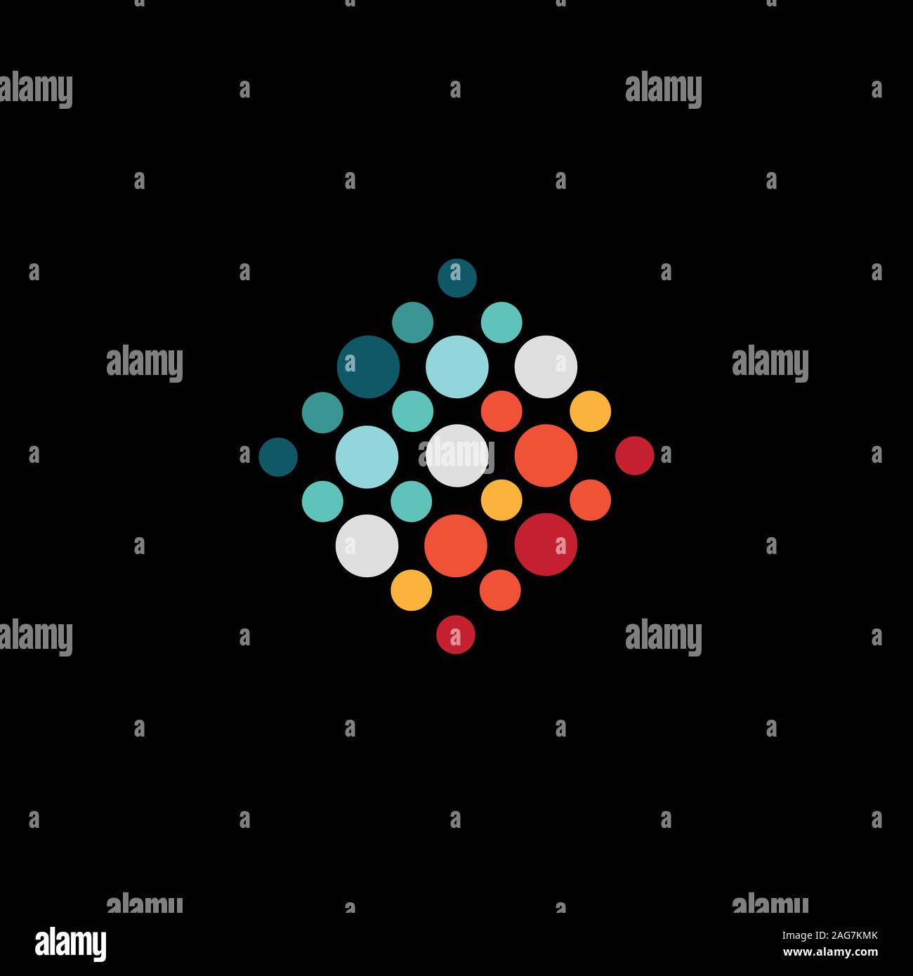 Abstract isolated colorful logotype. Circle logo. Abstract vector ...