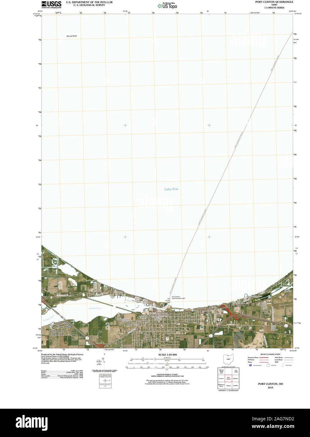 Map of port clinton ohio hi-res stock photography and images - Alamy