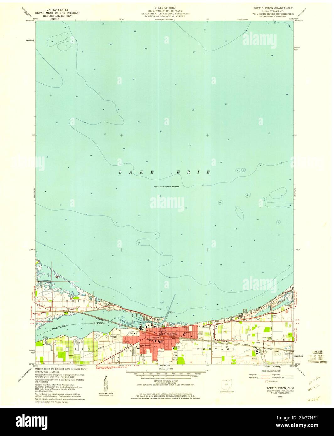 Port clinton map hi-res stock photography and images - Alamy
