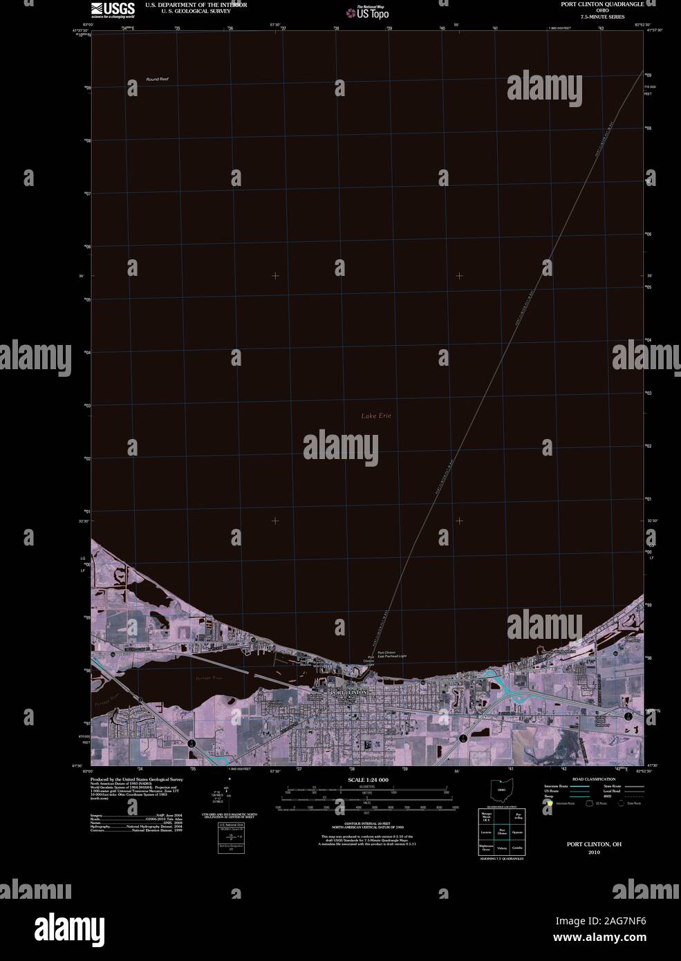 Map of port clinton hi-res stock photography and images - Alamy