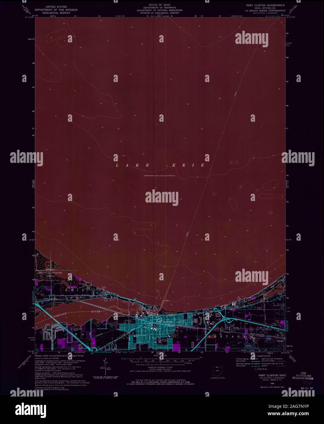 Port clinton map hi-res stock photography and images - Alamy