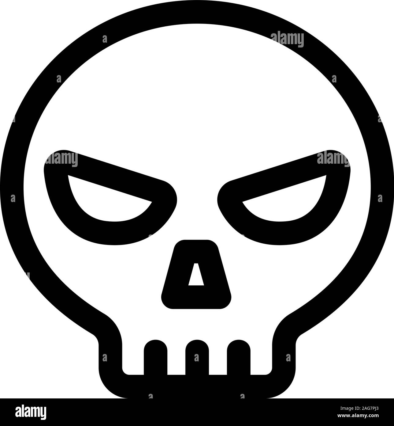 skull icon vector. Isolated contour symbol illustration Stock Vector ...