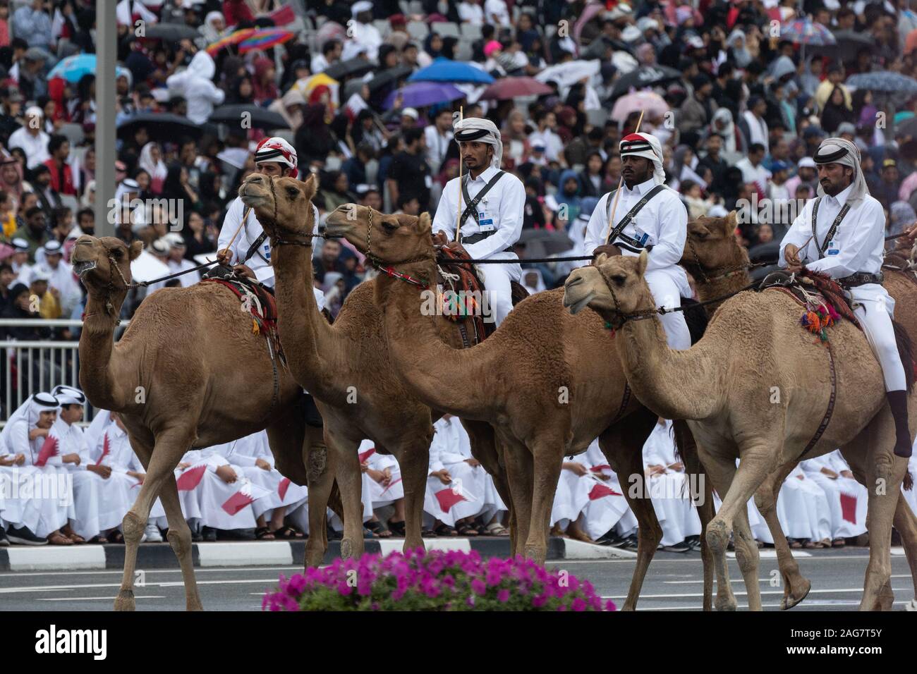 Thousands of people have gathered along Doha's waterfront to celebrate ...