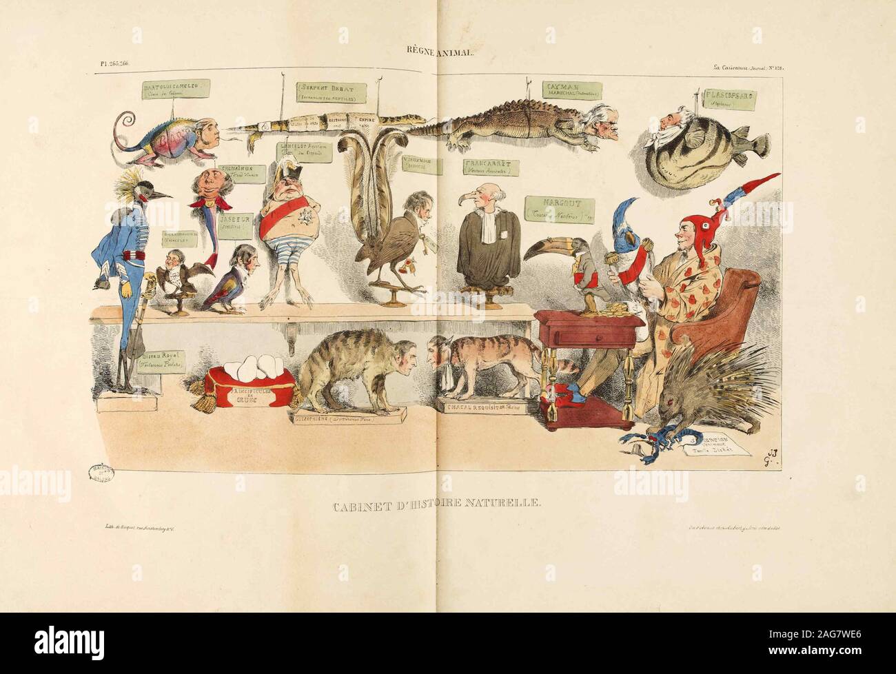 Règne animal (Animal Kingdom). From "La Caricature", 1833. Found in the ...
