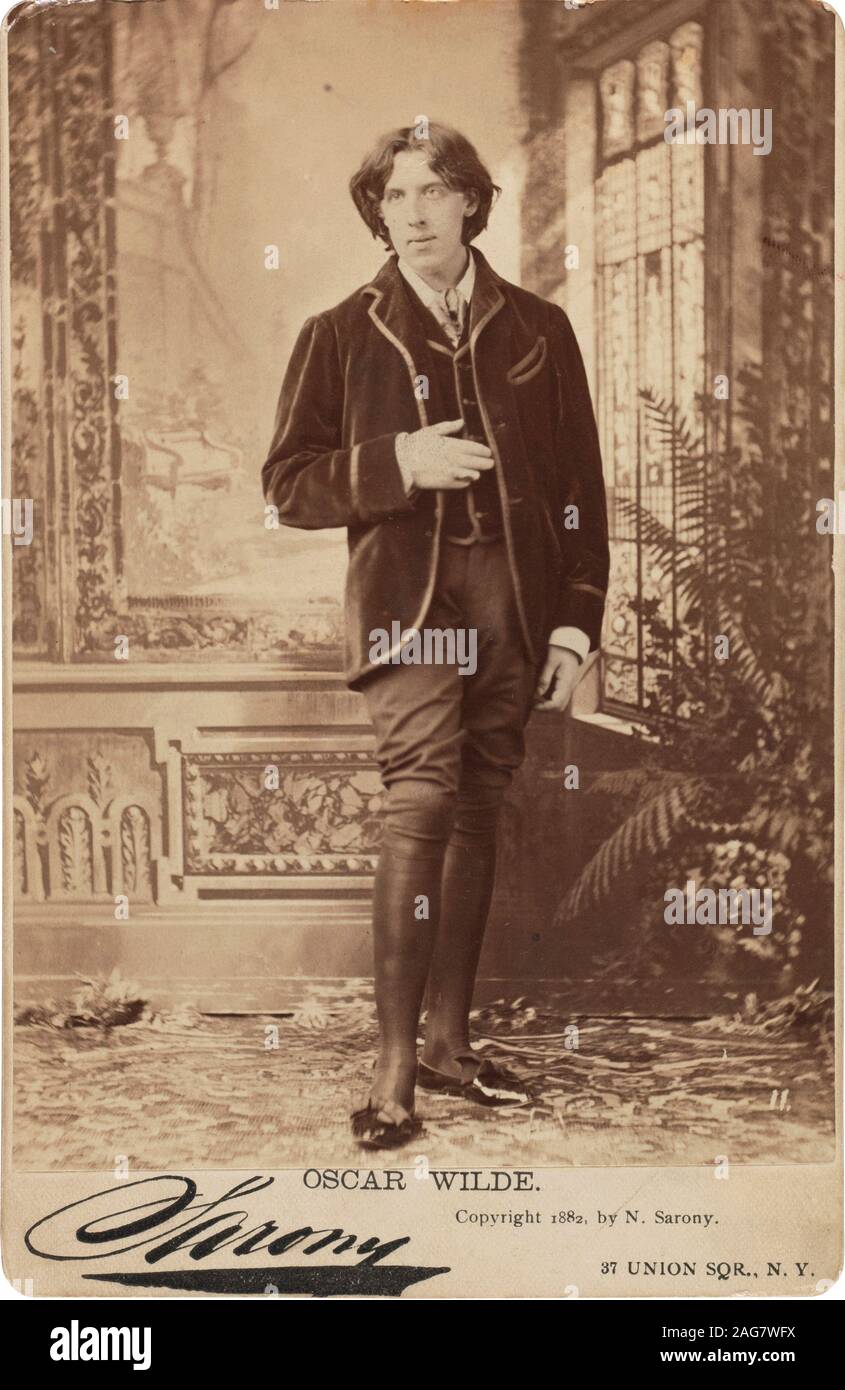 Portrait of Oscar Wilde (1854-1900), 1882. Private Collection Stock ...