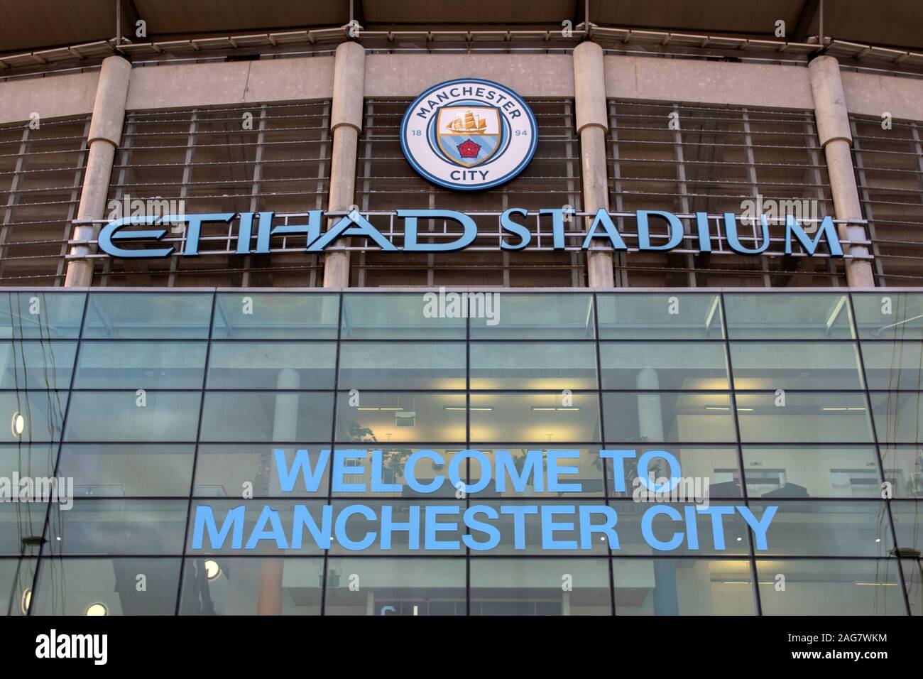 Etihad Stadium East Stand At Manchester England 2019 Stock Photo - Alamy