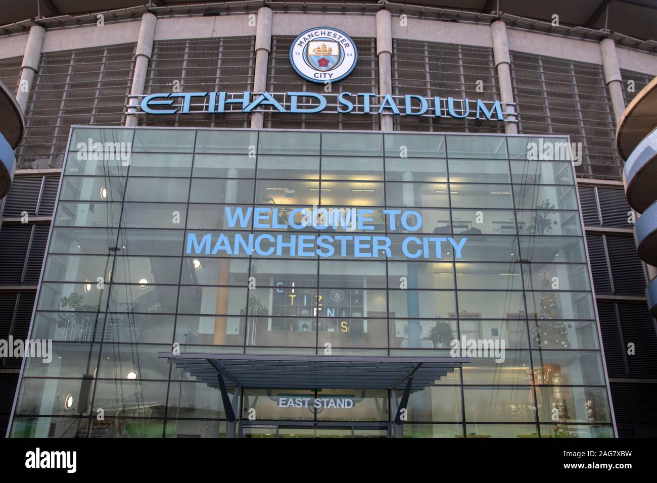 Etihad Stadium East Stand At Manchester England 2019 Stock Photo - Alamy