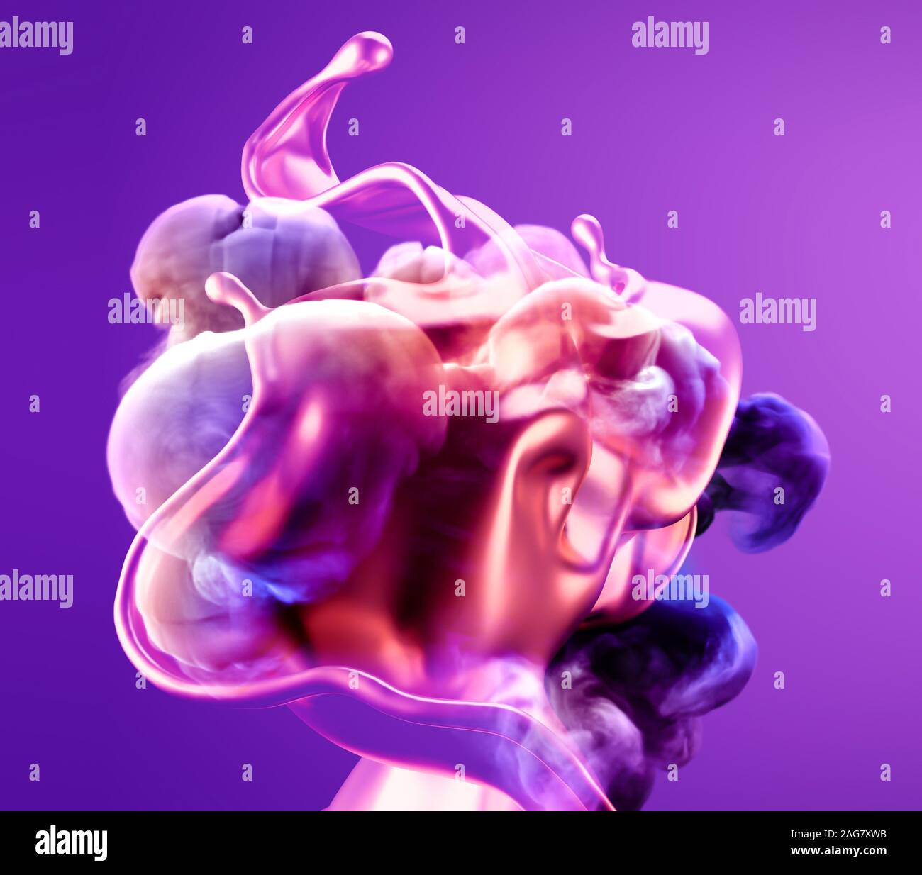 Colorful smoke.3d rendering 3d illustration Stock Photo - Alamy
