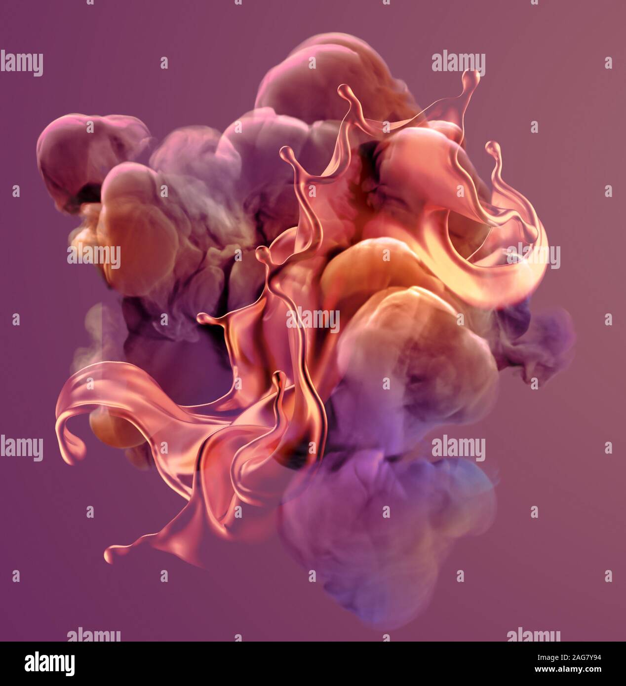 Colorful smoke.3d rendering 3d illustration Stock Photo - Alamy