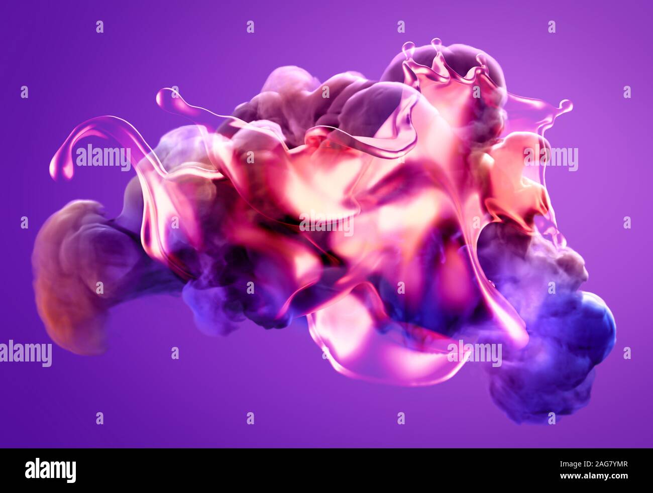 Colorful smoke.3d rendering 3d illustration Stock Photo - Alamy