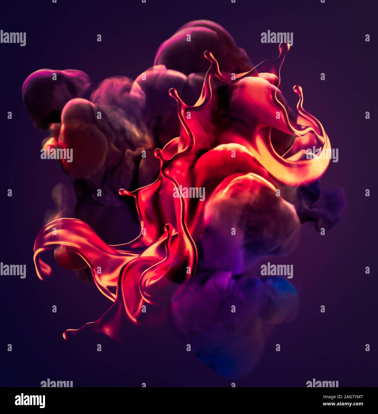 Colorful smoke.3d rendering 3d illustration Stock Photo - Alamy