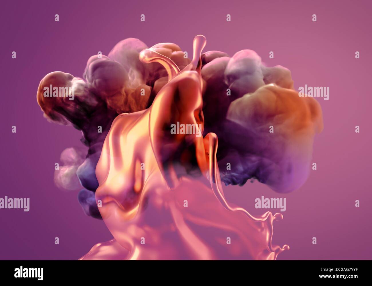 Thick colorful smoke pink hi-res stock photography and images - Alamy