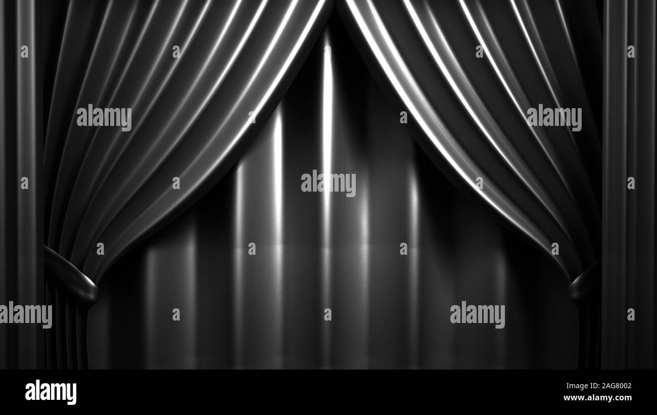 Beautiful, abstract background with curtain fabric, drape, pedestal ...