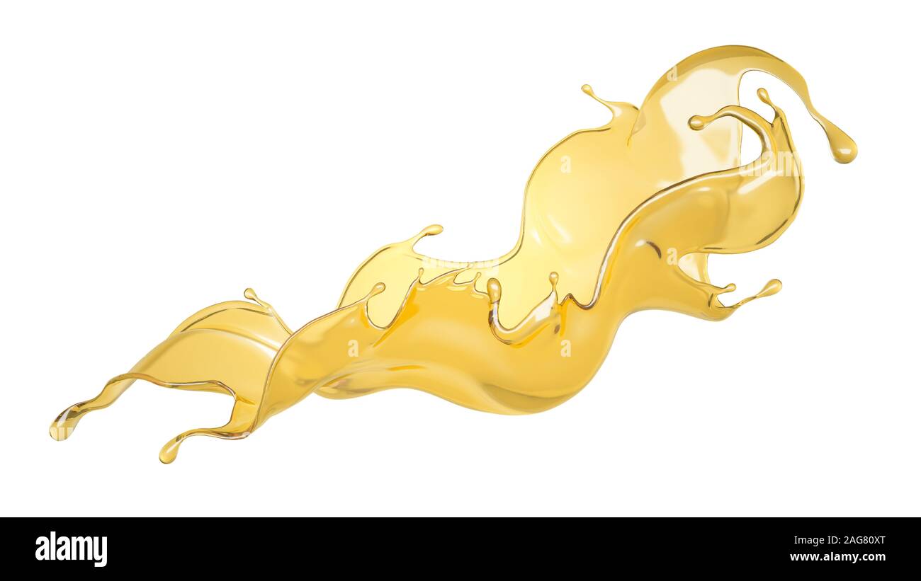 Oil splash. 3d rendering 3d illustration Stock Photo - Alamy